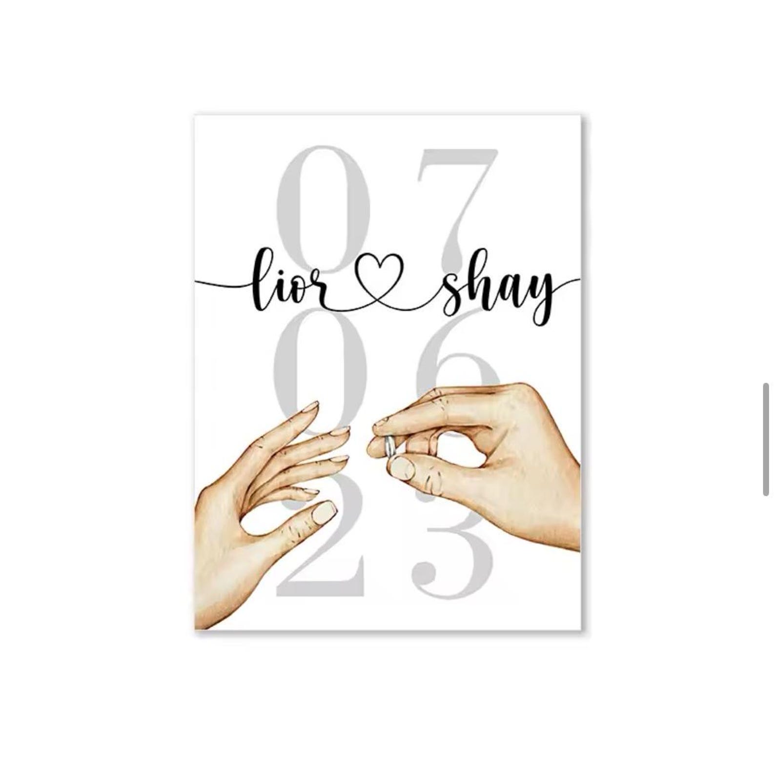 Personalized Couple Poster - Custom Names & Date | Wedding, Anniversary ...