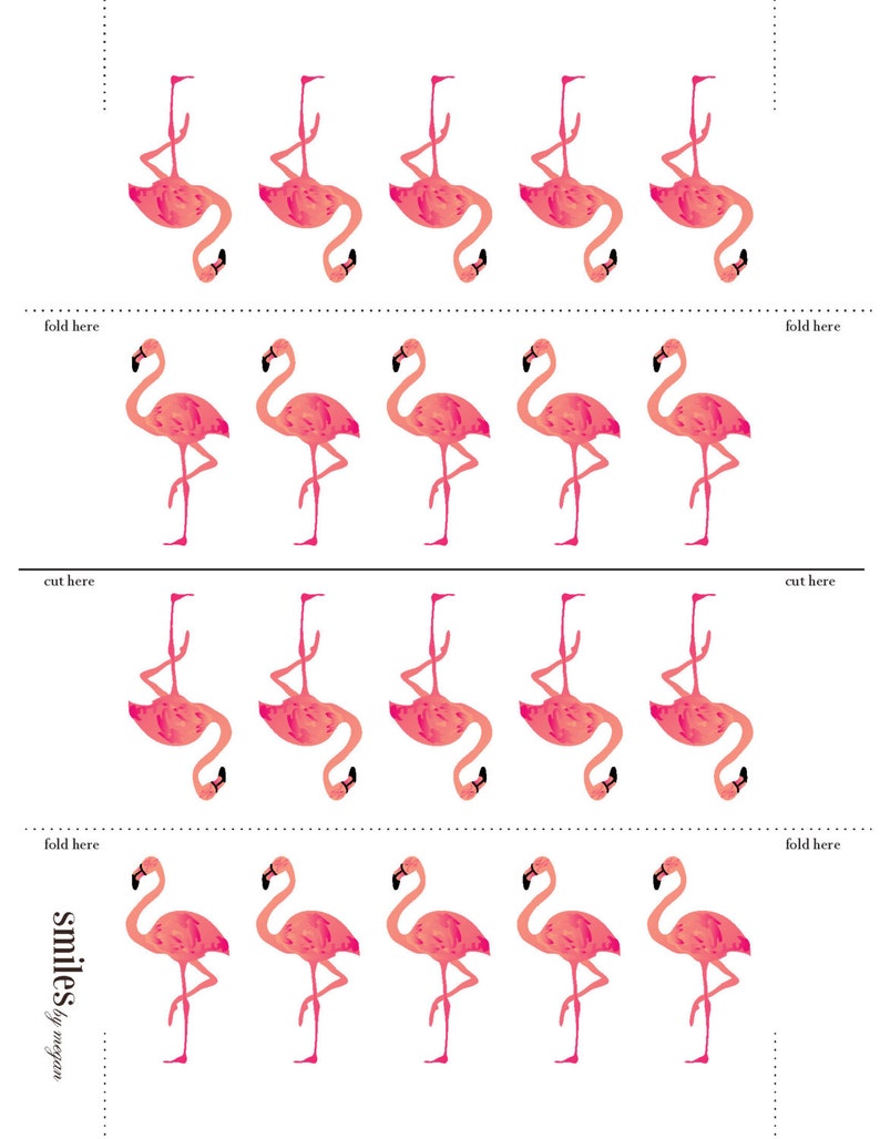 Pink flamingo cards valentine cards for kids flamingo | Etsy