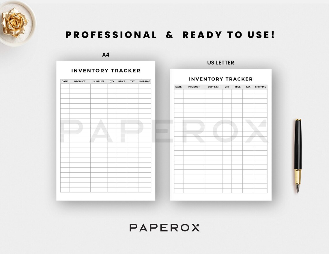 Editable Inventory Log Template | Inventory Tracker Printable PDF ...