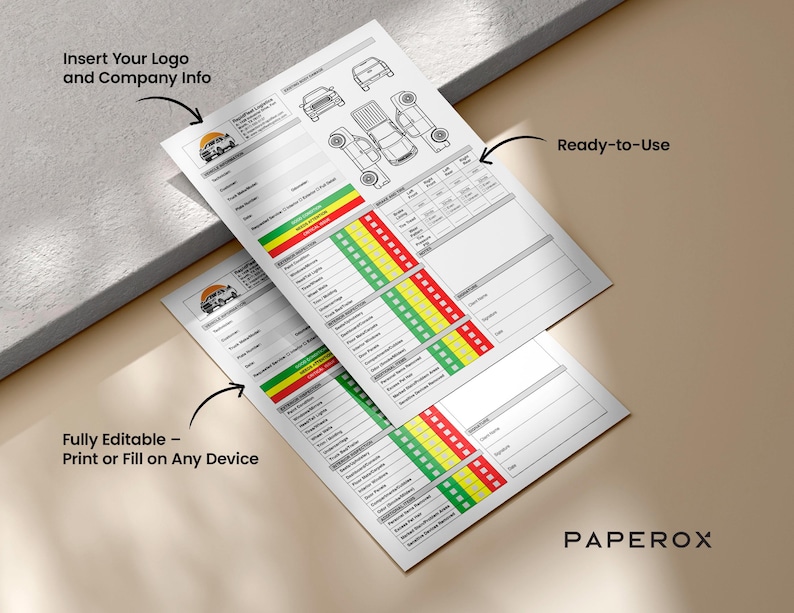 Fillable Pickup Truck Inspection Form - Printable Truck Damage Diagram ...