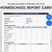 Editable Homeschool Report Card Template, Fillable Homeschooling ...