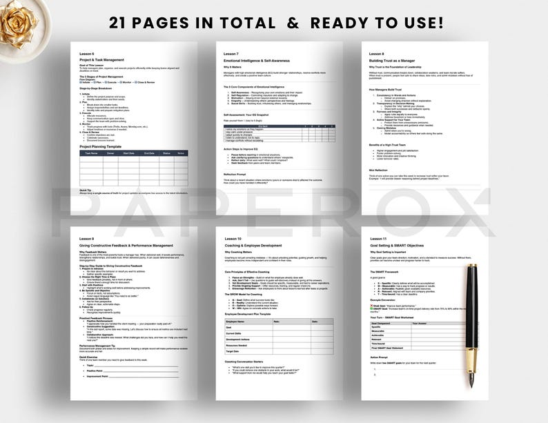 New Manager Training Workbook | Leadership Skills & Development Guide ...