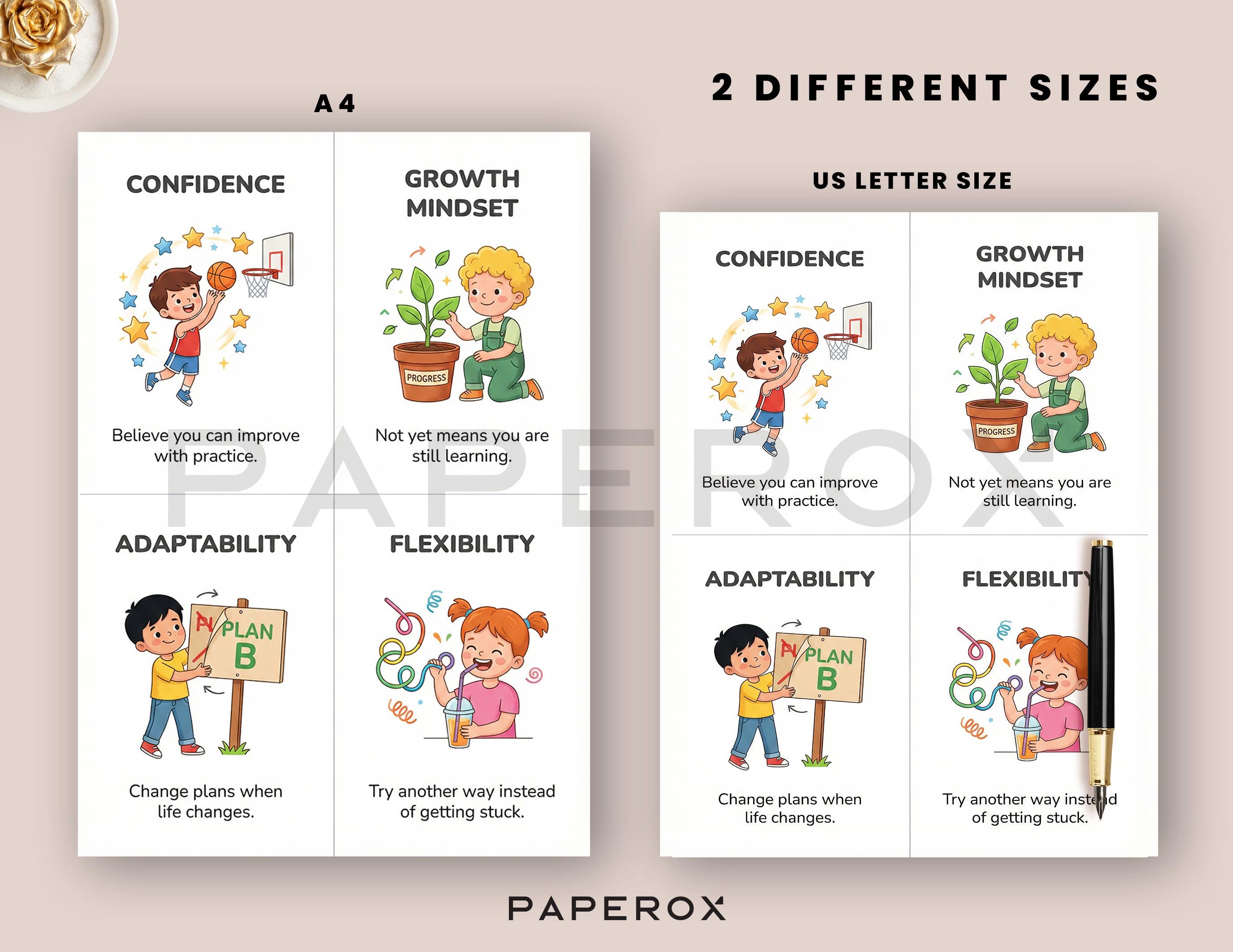 72 Character Traits & Core Values Cards for Kids, SEL Flashcards ...
