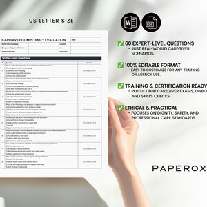 Caregiver Competency Exam Template - Caregiver Competency Evaluation ...