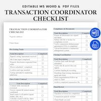 Buyers Checklist | Buyers Deadline Tracker | Real Estate Template ...