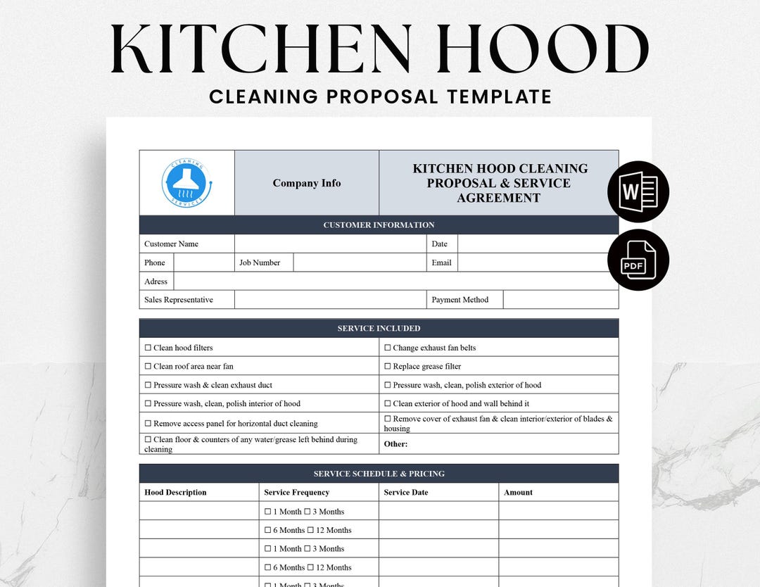 Kitchen Hood Cleaning Service Proposal - Kitchen Hood Cleaning ...