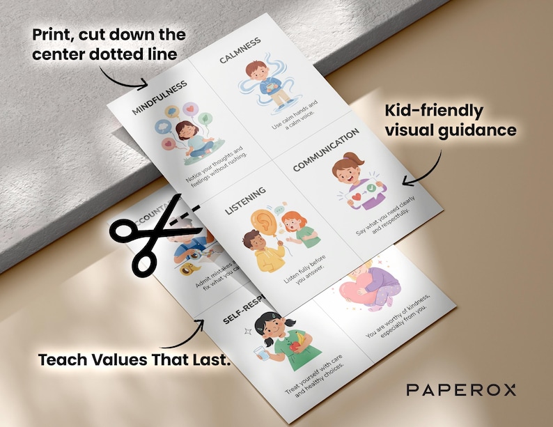 72 Character Traits & Core Values Cards for Kids, SEL Flashcards ...