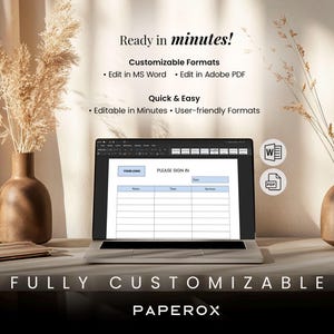 Fillable Sign in Sheet PDF, Client Sign in Sheet, Spa Client Check in ...