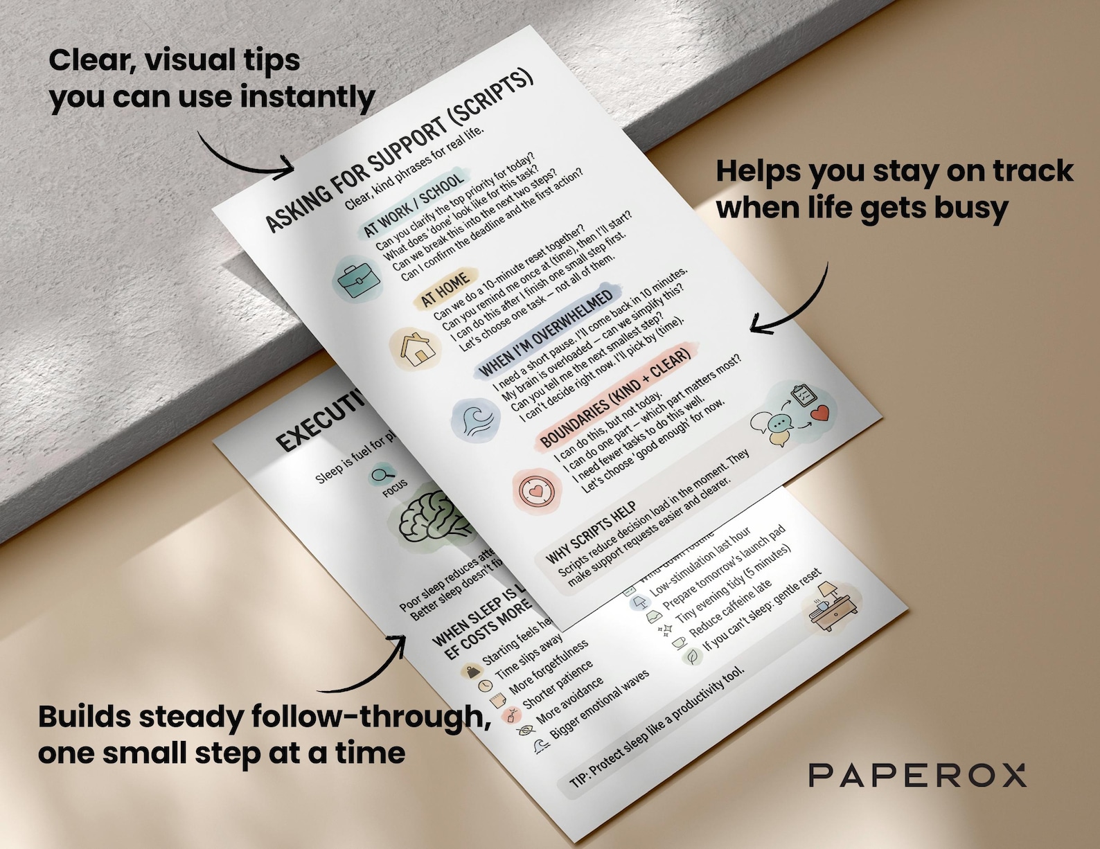 ADHD Executive Functioning Skills Strategies Psychoeducation Worksheets ...