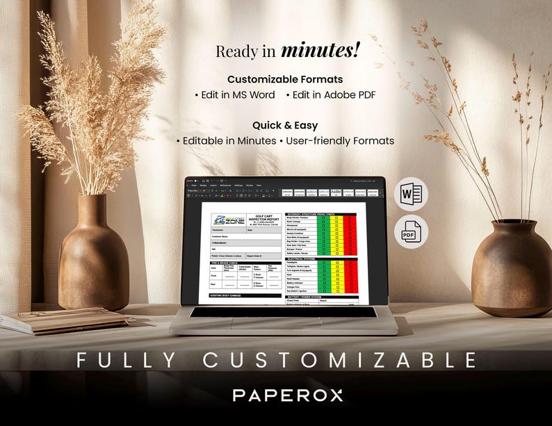 Visual Golf Cart Inspection Report PDF - Fillable Golf Cart Maintenance ...