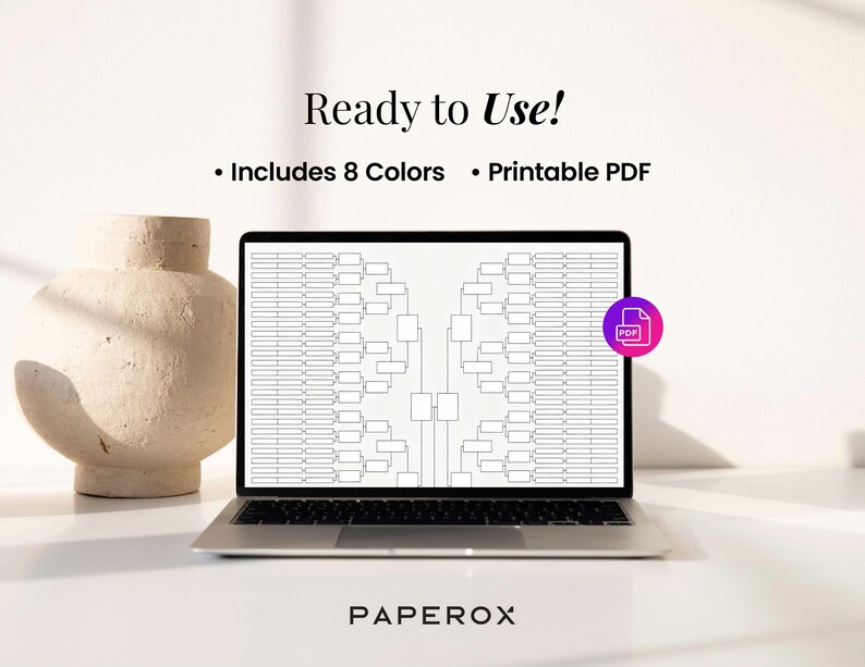 8 Generation Family Tree Template • Printable Ancestry Chart ...