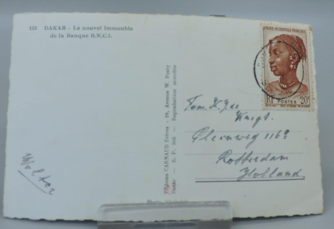 Vintage Old Postcards From Dakar, Senegal – 1955 – Used - Etsy