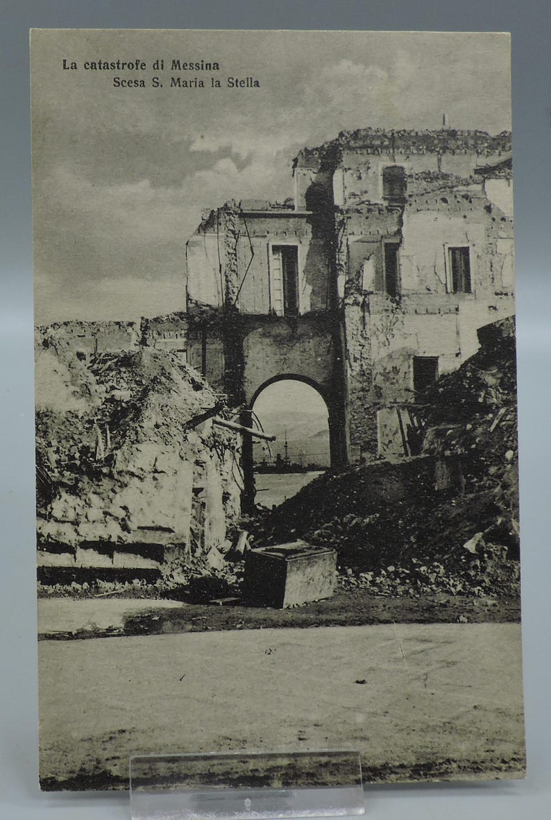 Antique Vintage Postcards From the Catastrophe at Messina in 1908 ...