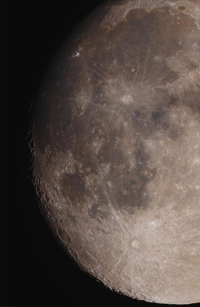 High Resolution Lunar Image - Etsy