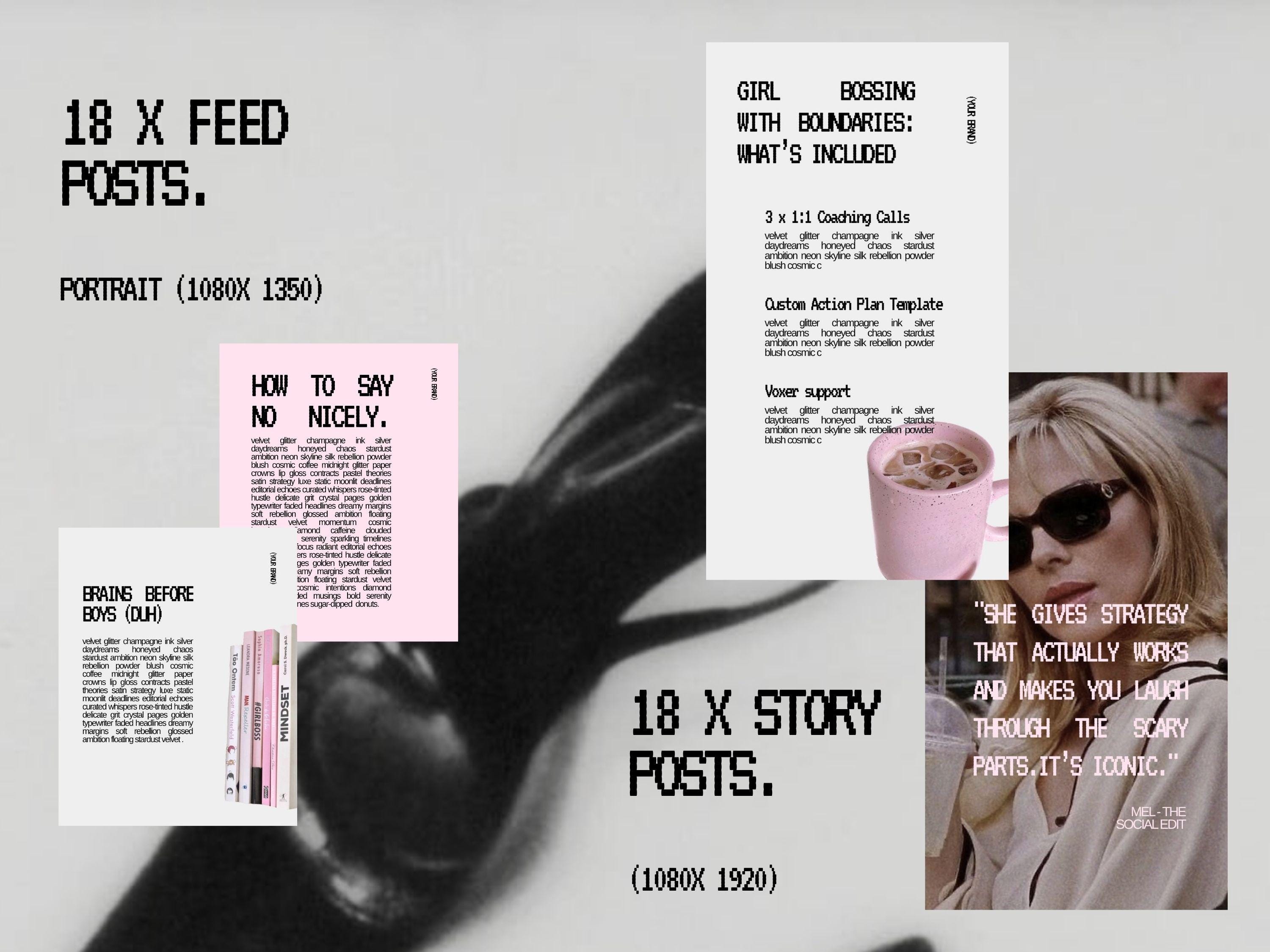 Magazine Style Instagram Templates: Canva Mini Set (digital Download ...