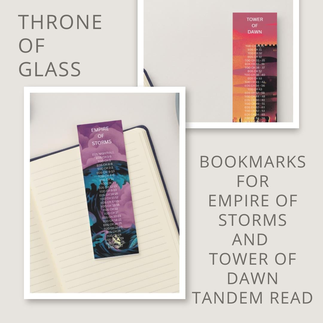 Throne of Glass Tandem Book Read Bookmarks - Etsy