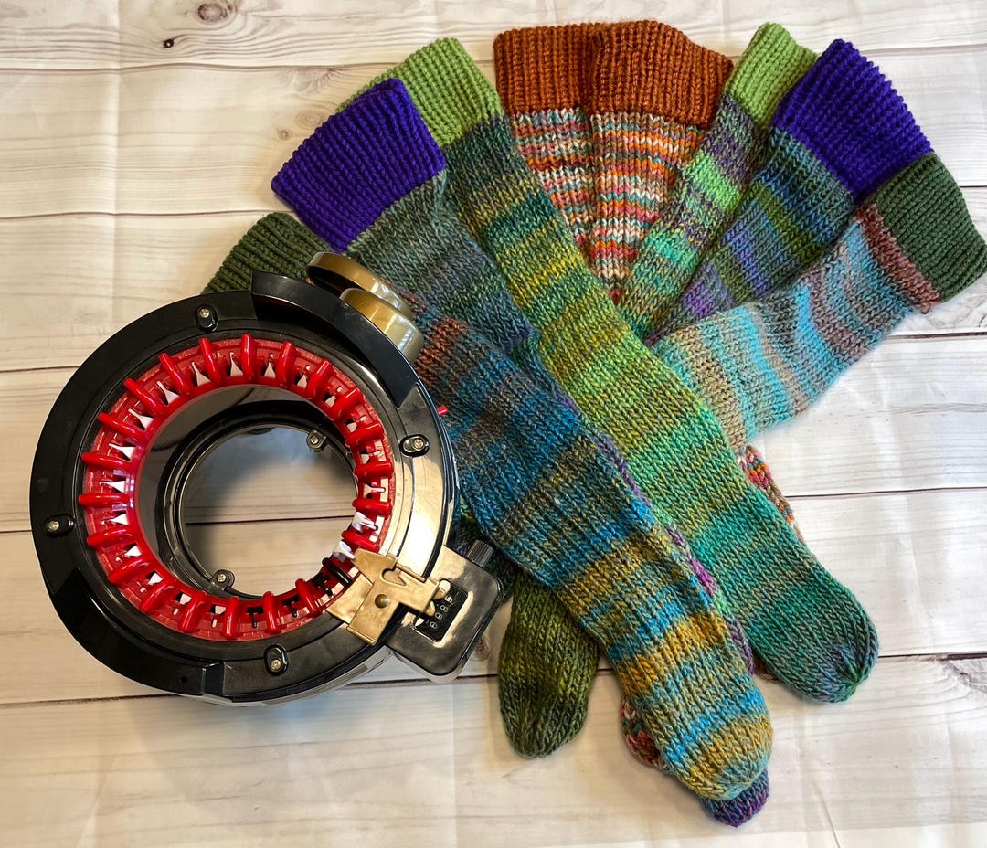 Knitted Tube Socks PATTERN & VIDEO Tutorial | Circular Knitting Addi 22 ...