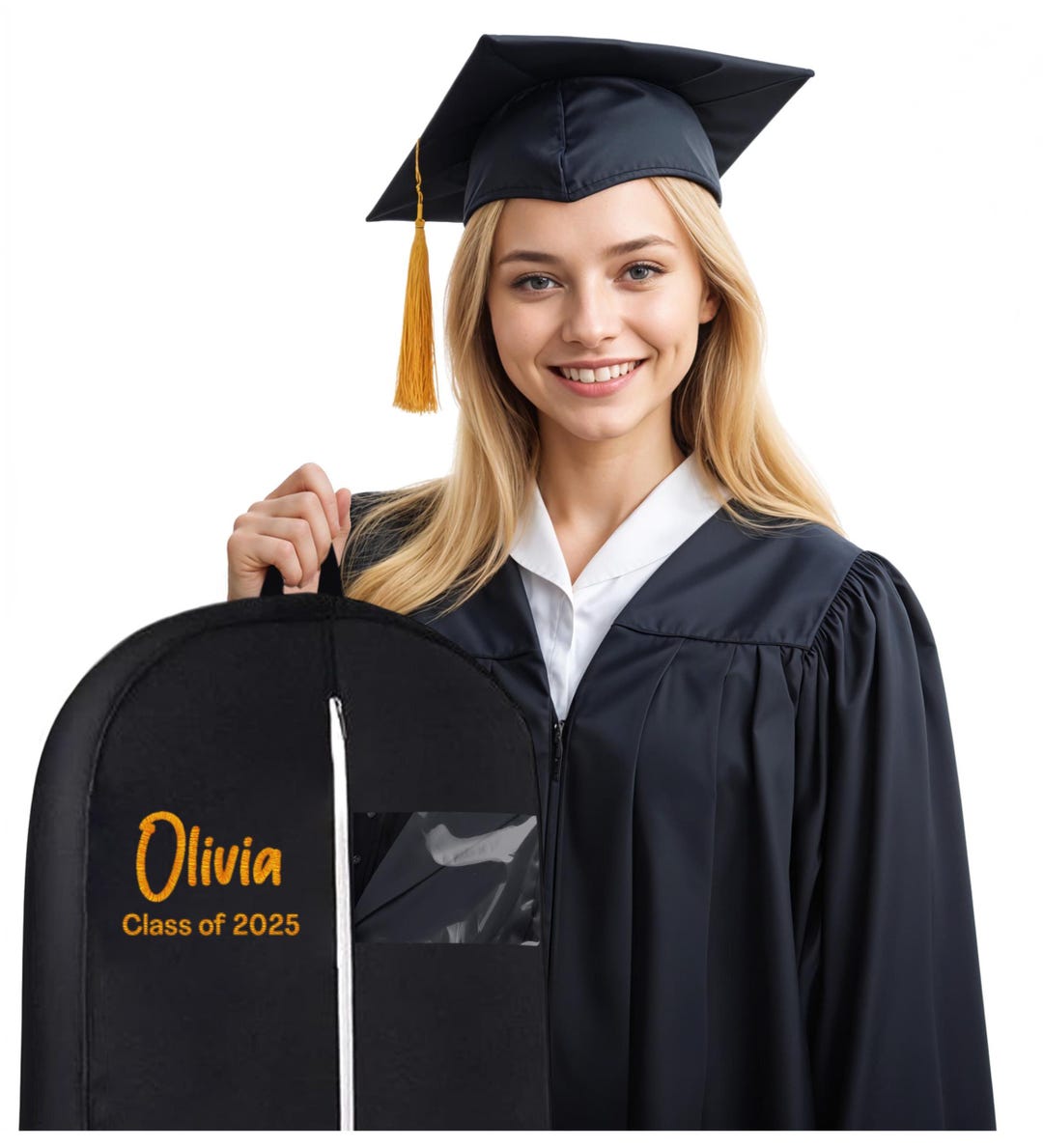 Personalized Graduation Gown Garment Bag: Embroidered Name, Class of ...