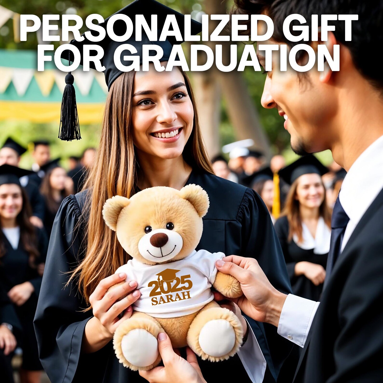 Personalized Graduation Teddy Bear: Class of 2025 Plush Keepsake - Etsy