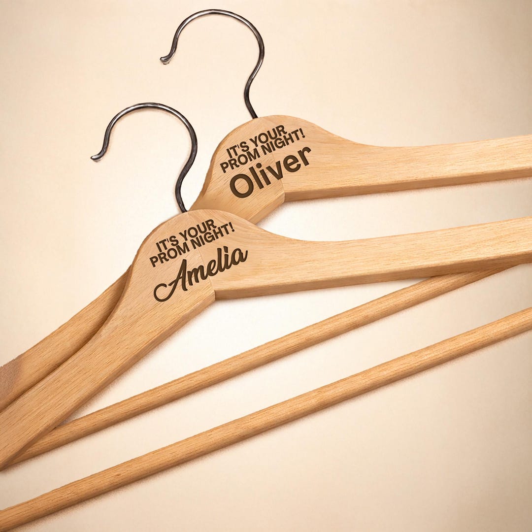 Custom Wooden Hangers (2 Pack) – Personalized Prom & Graduation Gift - Etsy