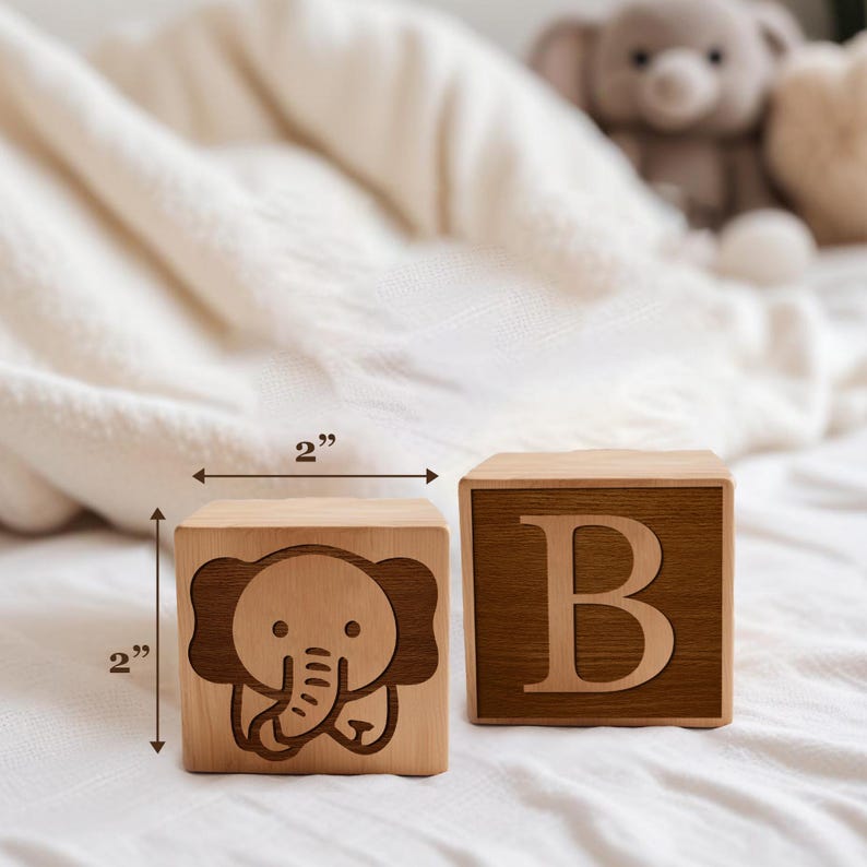 Engraved Wooden Name Blocks: Custom Nursery Decor - Etsy