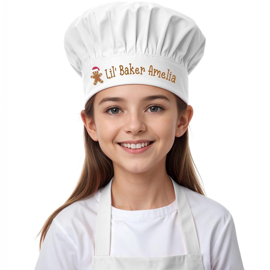 Personalized Kids Chef Hat: Custom Lil' Baker Kitchen Gear - Etsy