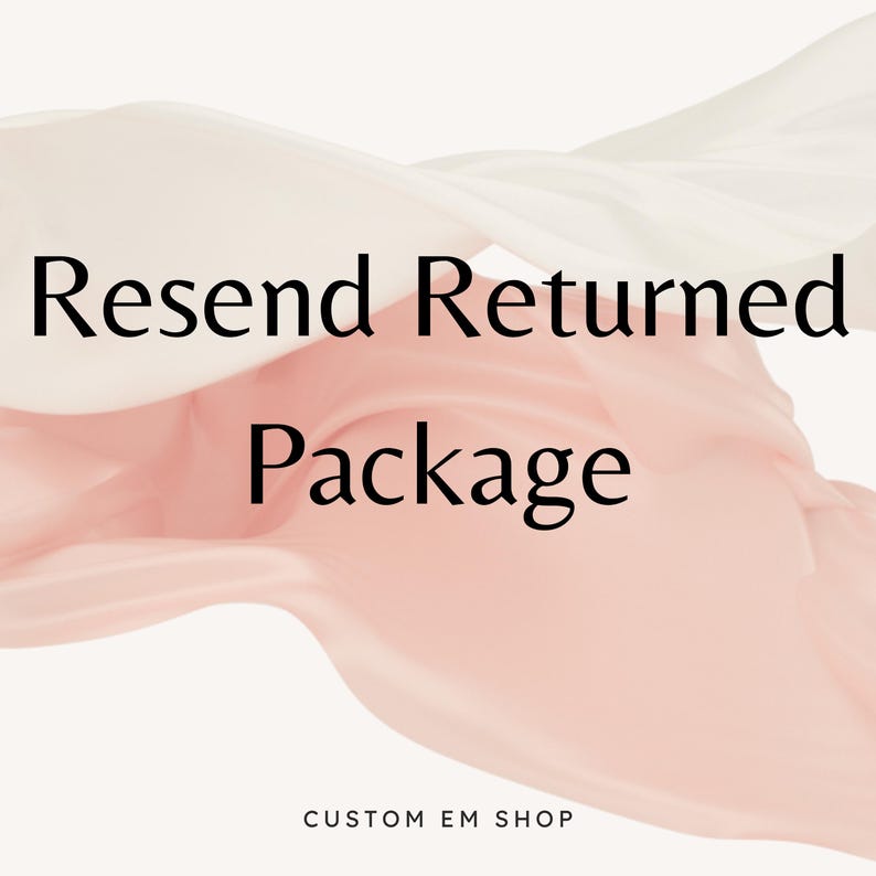 Resend Returned Package - Etsy