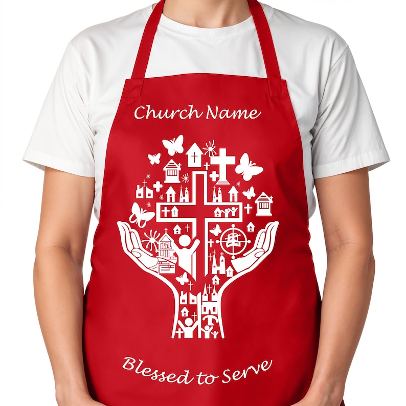 Personalized Christian Apron: Blessed to Serve, Custom Church Gift - Etsy