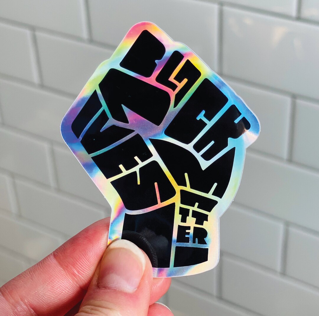 BLM Black Lives Matter Sticker Decal Fist, Solidarity, Ally, Decal ...