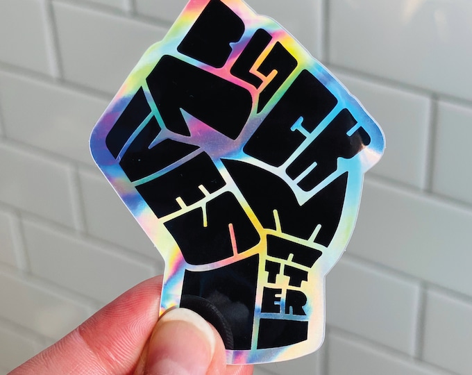 BLM Black Lives Matter Sticker Decal Fist, Solidarity, Ally, Decal ...
