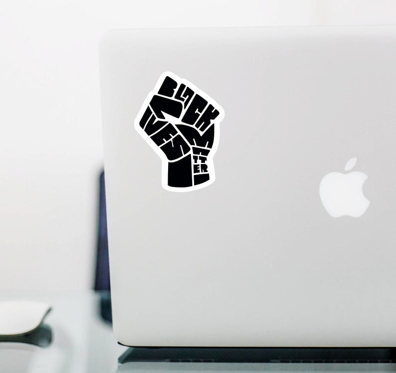 BLM Black Lives Matter Sticker Decal Fist Solidarity Ally | Etsy