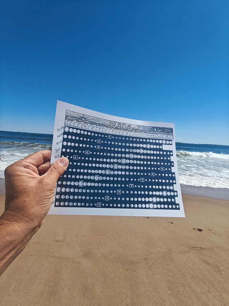 New Horizontal 2026 Lunar Calendar With Perigee and Apogee - Universal ...