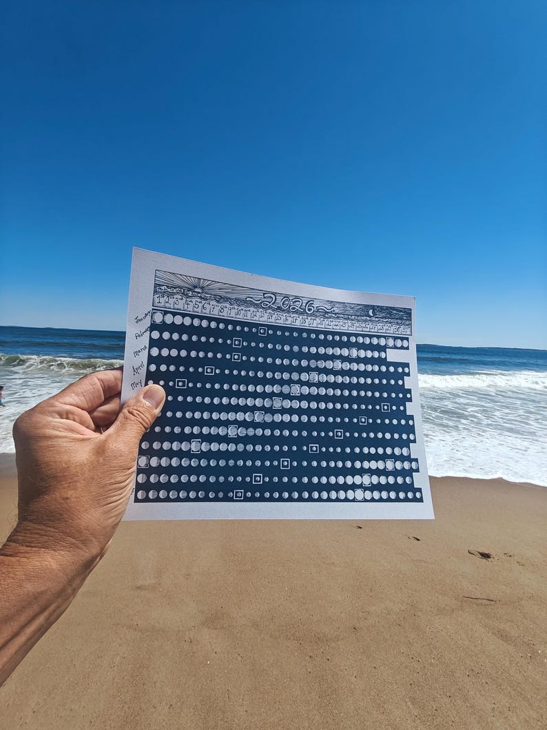 New Horizontal 2026 Lunar Calendar With Perigee and Apogee - Universal ...