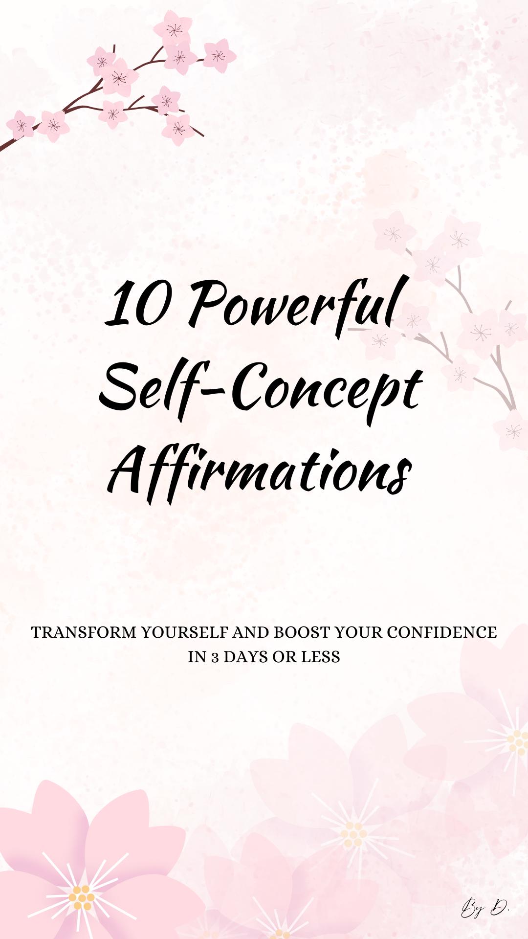 10 Powerful Self-concept Affirmations - Etsy