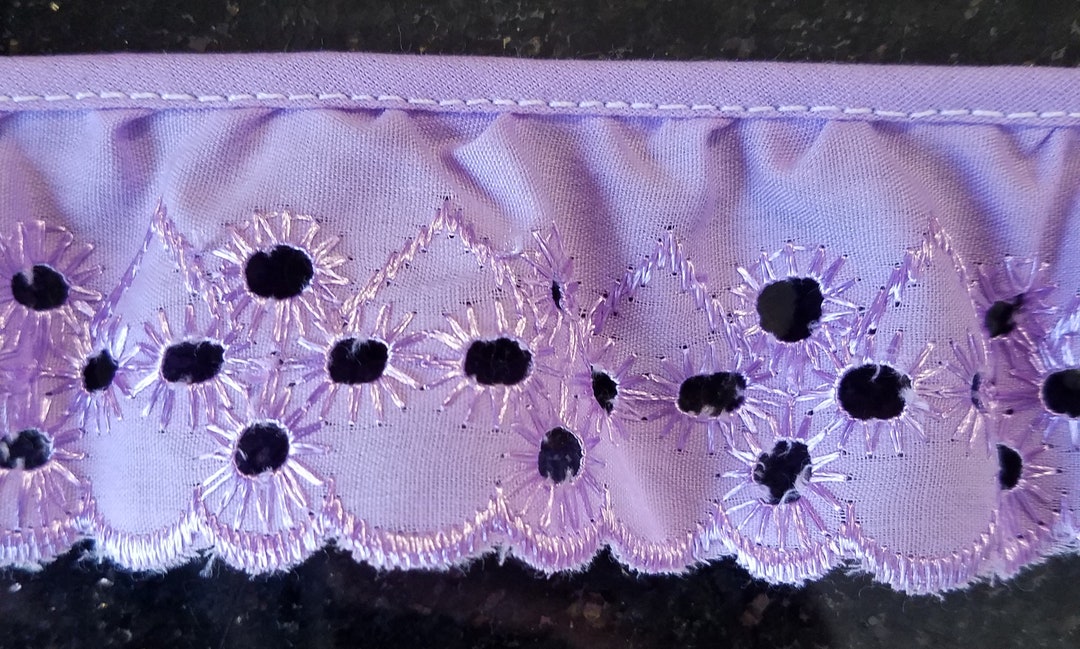 Gathered Eyelet DIY 12 Yards 2 Ruffled Eyelet Lace Sewing Trim in ...