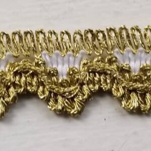 17 Yards Gold Metallic Braid With White Purple or Black Thread | Etsy