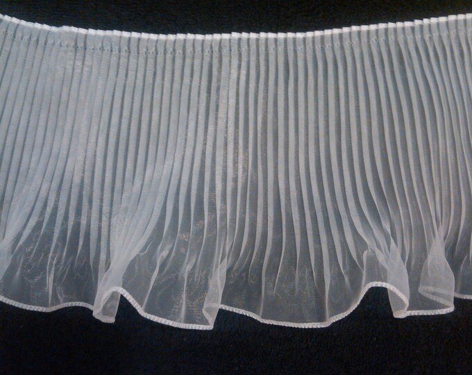Pleated Ivory Organdy Fabric Sewing Trim for Bridal, Couture, Costumes ...