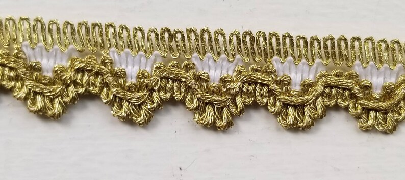 17 Yards Gold Metallic Braid With White Purple or Black Thread - Etsy