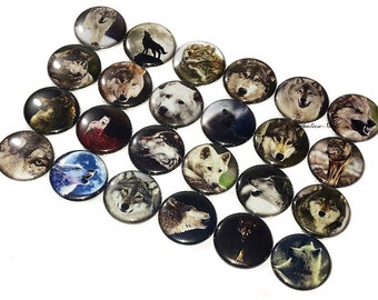 Wolf buttons | Etsy