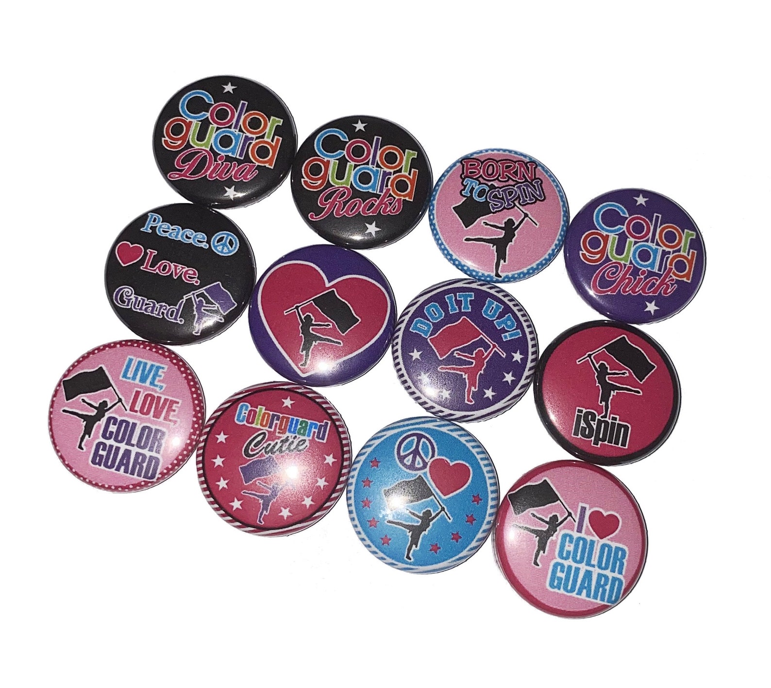 Color Guard, 1", 1.25", Button, Color Guard Gift, Color Guard Party ...