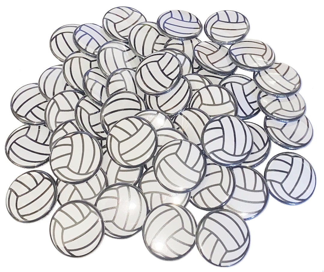 Volleyball Magnet, 1", 1.25", 1.5", Button Magnet, Volley, Volleyball ...