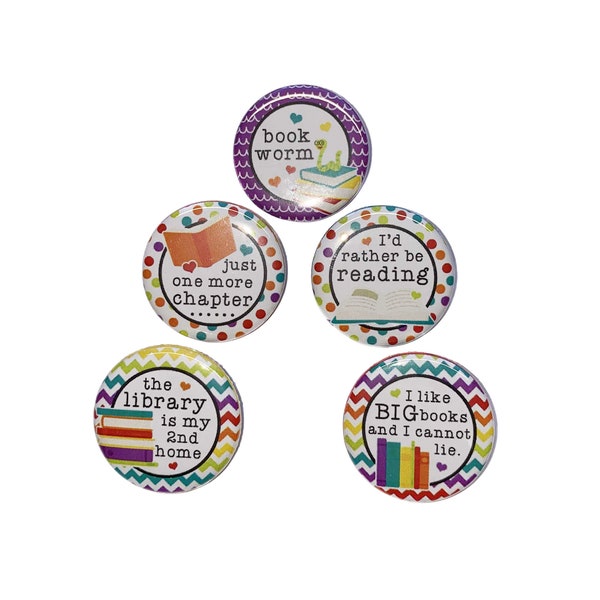 Library Button - Etsy