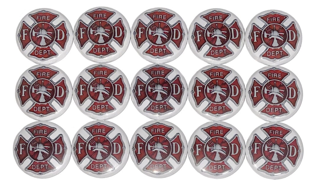 Fireman Magnet, 1", 1.25", 1.5", Button Magnet, Fire, Fireman Theme ...