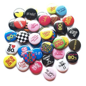 80s 1 1.25 1.5 2.25 Button 80s | Etsy