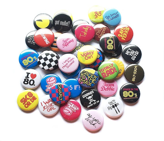 80s 1 1.25 1.5 2.25 Button 80s | Etsy