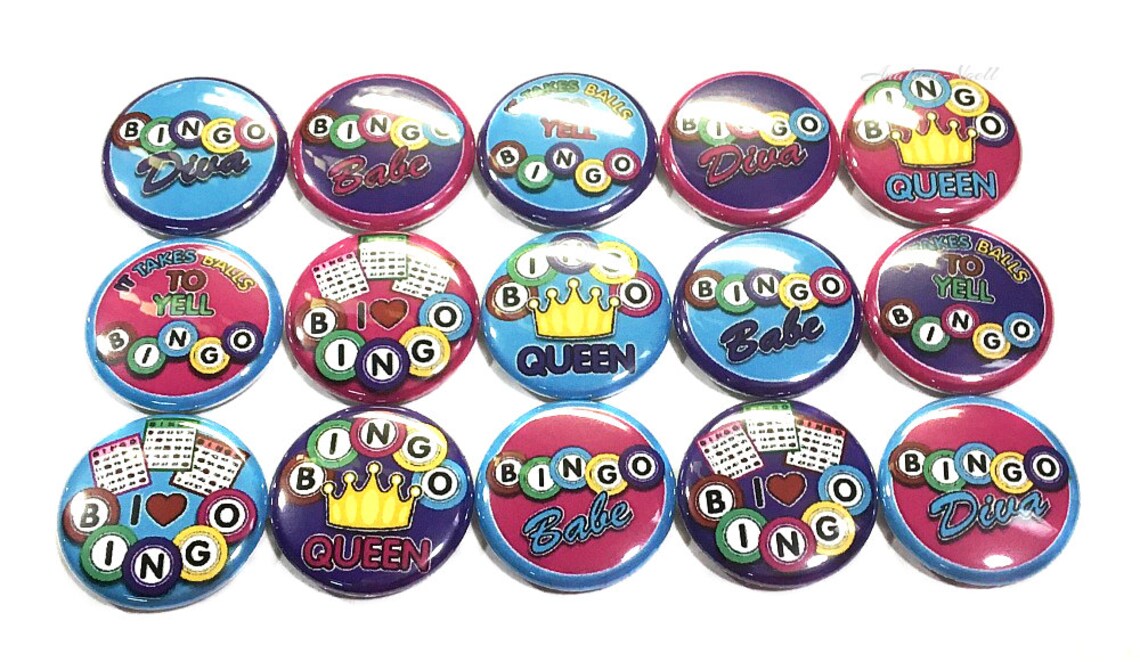 Bingo 1 1.25 Button Bingo Party Bingo Theme | Etsy