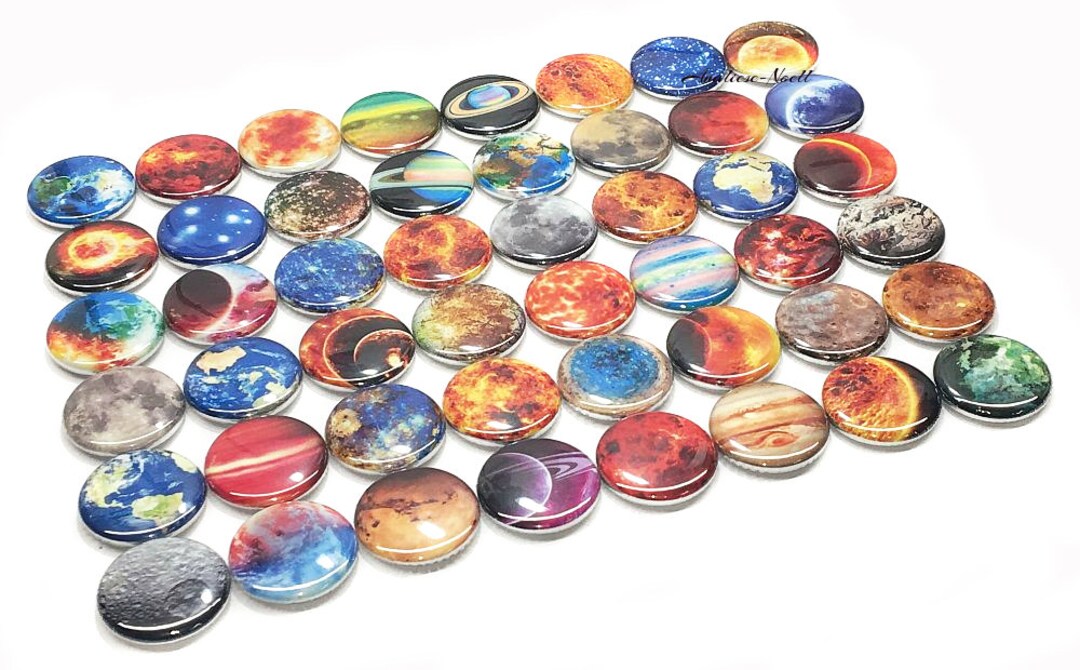 Planet Magnet, Solar System Magnet, 1", 1.25", 1.5", 2.25", Button ...