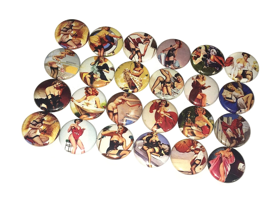 Pin up Girl 1 1.25 Button Pinups Pin up | Etsy