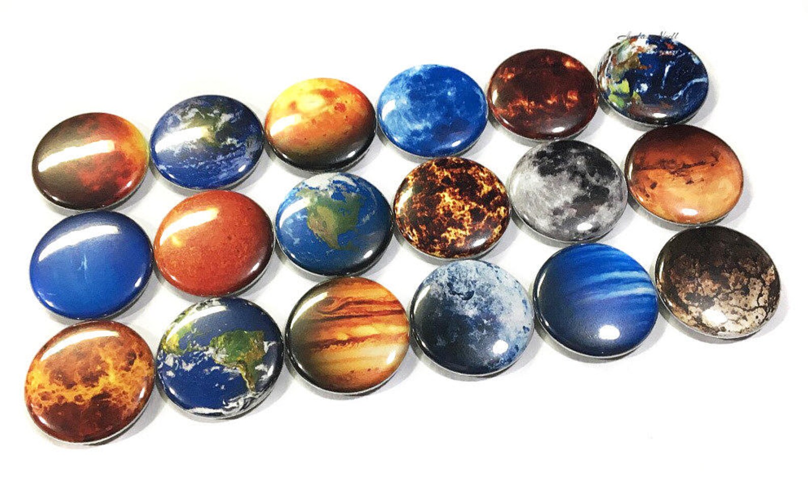 Planet Magnet 1 1.25 Button Magnet Space | Etsy