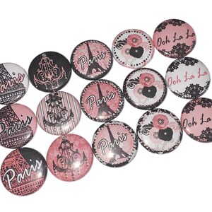 Paris Magnet, 1", 1.25", 1.5", 2.25", Button Magnet, Paris, Paris Theme ...